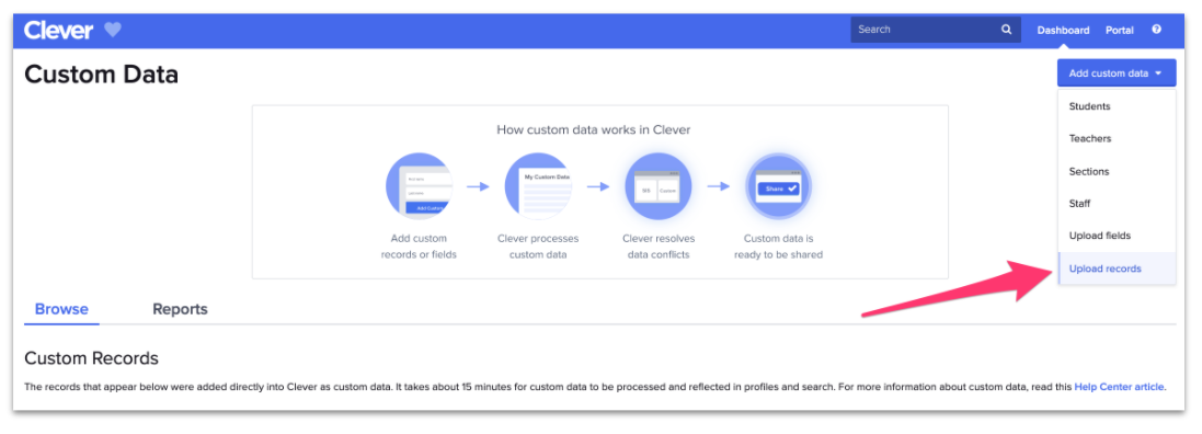 Custom Data: Students