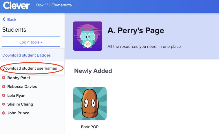 For Teachers: Login Tools