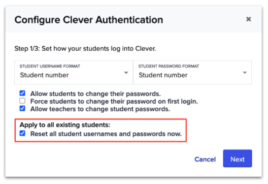 Single Sign-On (SSO): Clever Passwords - "Log in with Clever"
