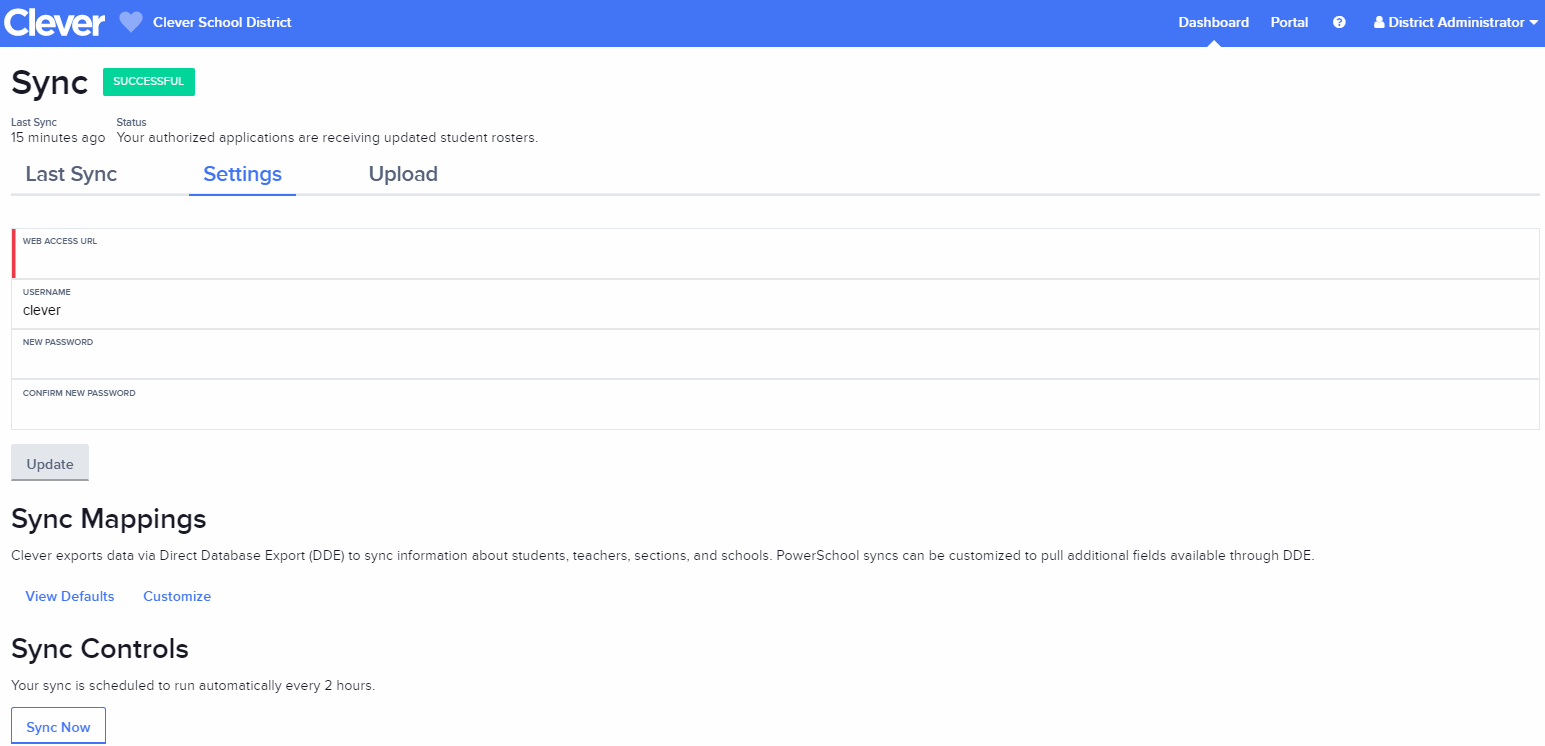 Clever-managed Sync: How do I push a manual sync with my SIS?