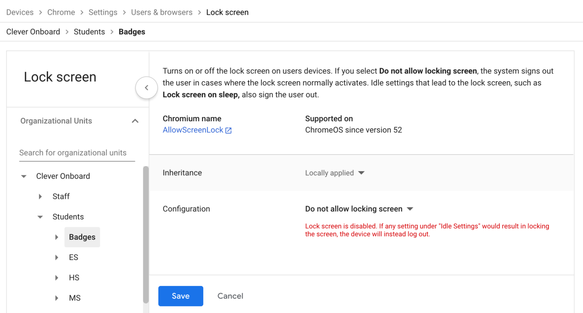 Single Sign-On (SSO): Chromebooks - SSO Profiles Setup