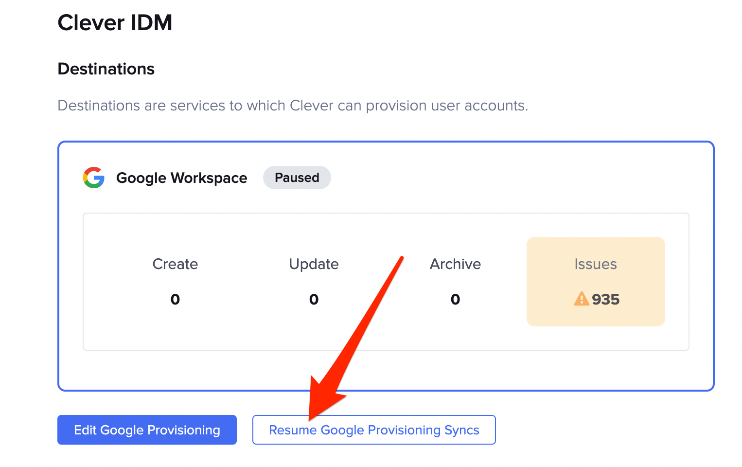 Clever IDM: Pushing and Pausing syncs