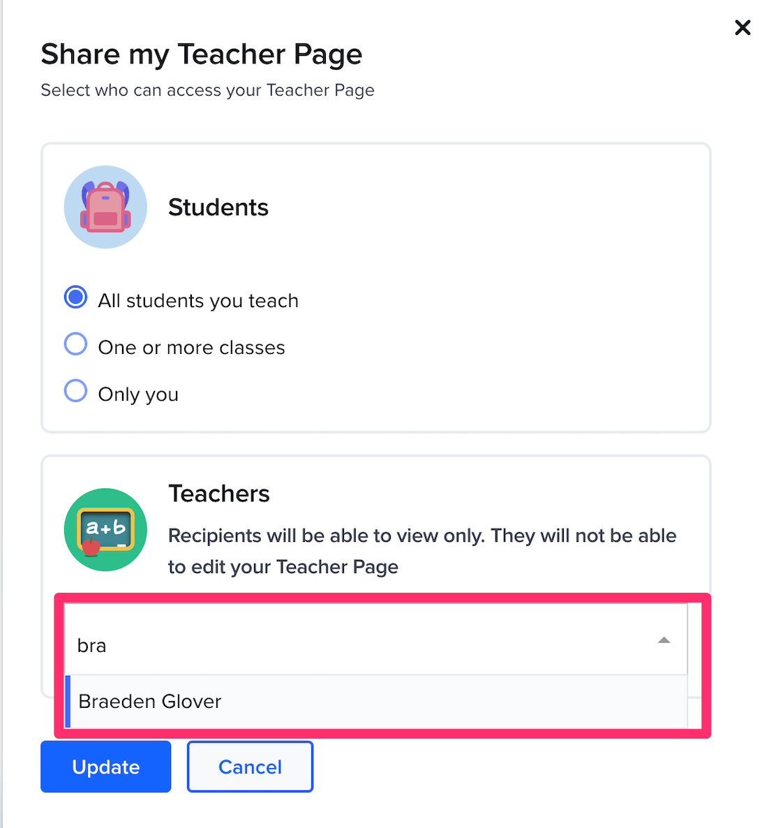 Clever Portal: Sharing Teacher Pages & resources with other teachers