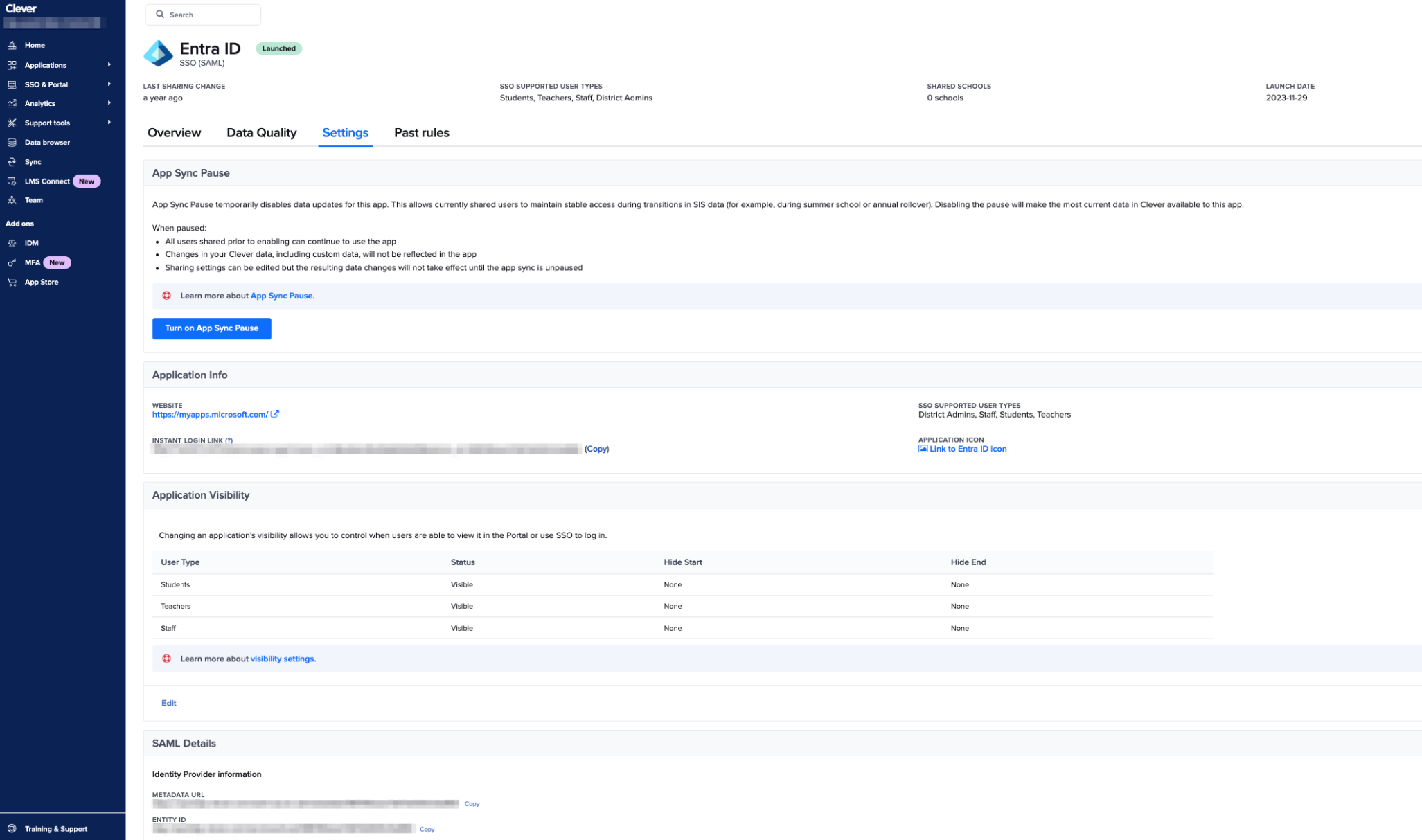 Setup guide for Clever SSO into Entra ID