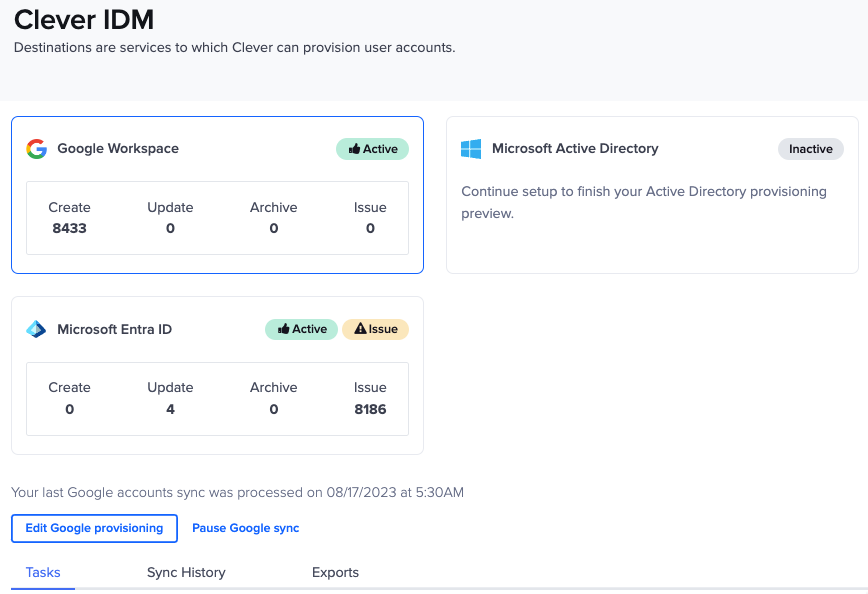 Clever IDM: Multi-Destination Support