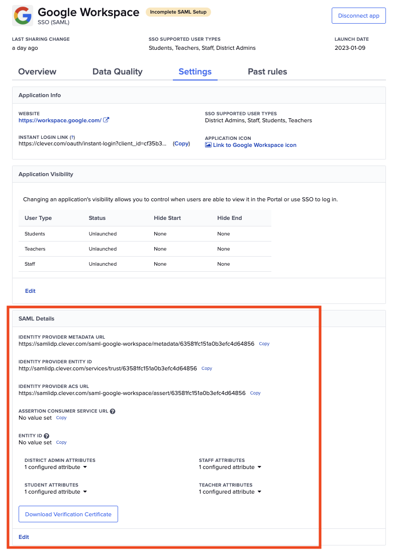 For Clever Admins: Classroom MFA Google Workspace SAML Setup Guide