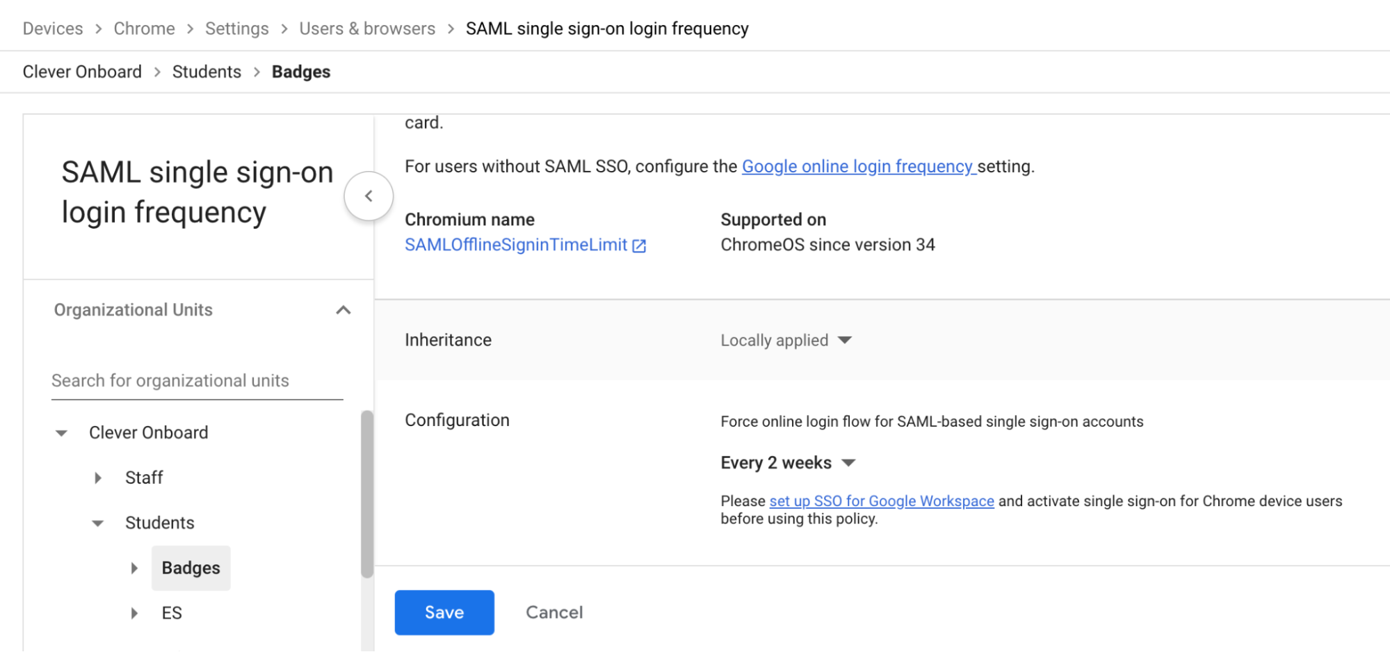 Single Sign-on (SSO): Setting up Clever Badges and Chromebook logins ...